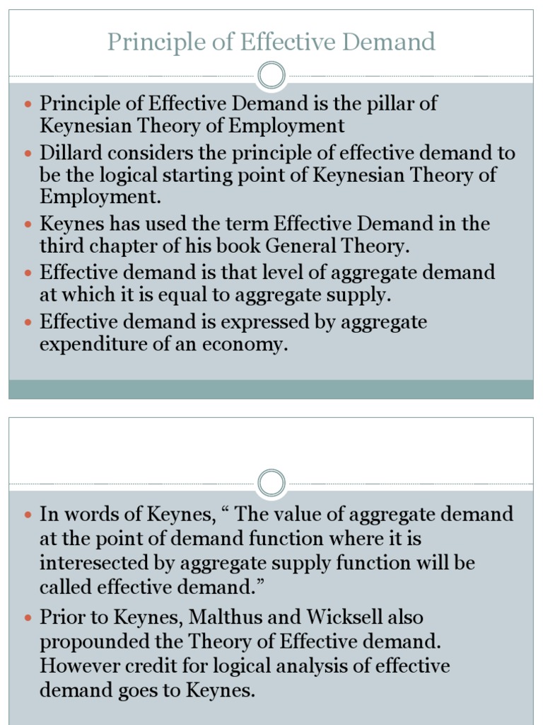 Effective Demand BA II | PDF | Aggregate Demand | Supply (Economics)