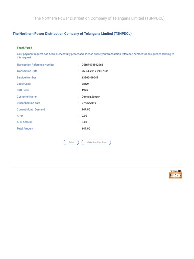 The Northern Power Distribution Company of Telangana Limited (TSNPDCL ...