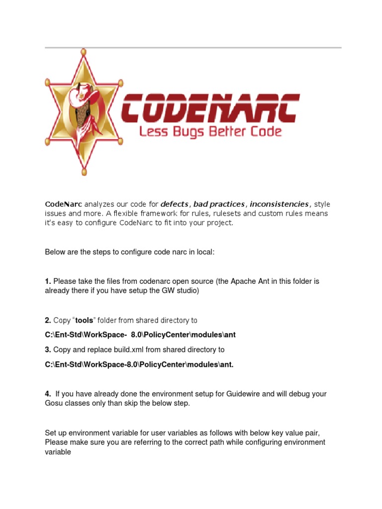 Codenarc Analyzes Our Code For Defects, Bad Practices, Inconsistencies, Style | PDF | Computer ...