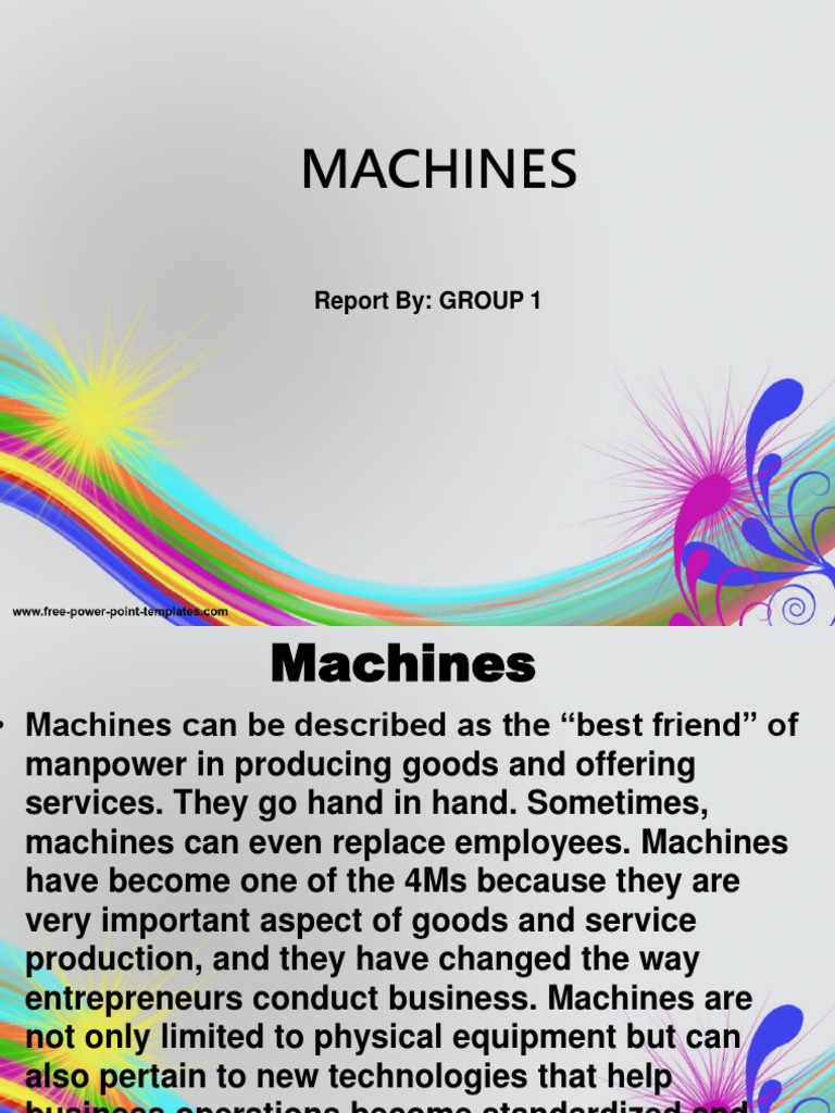 Machines: Report By: GROUP 1 | PDF | Point Of Sale | Internet