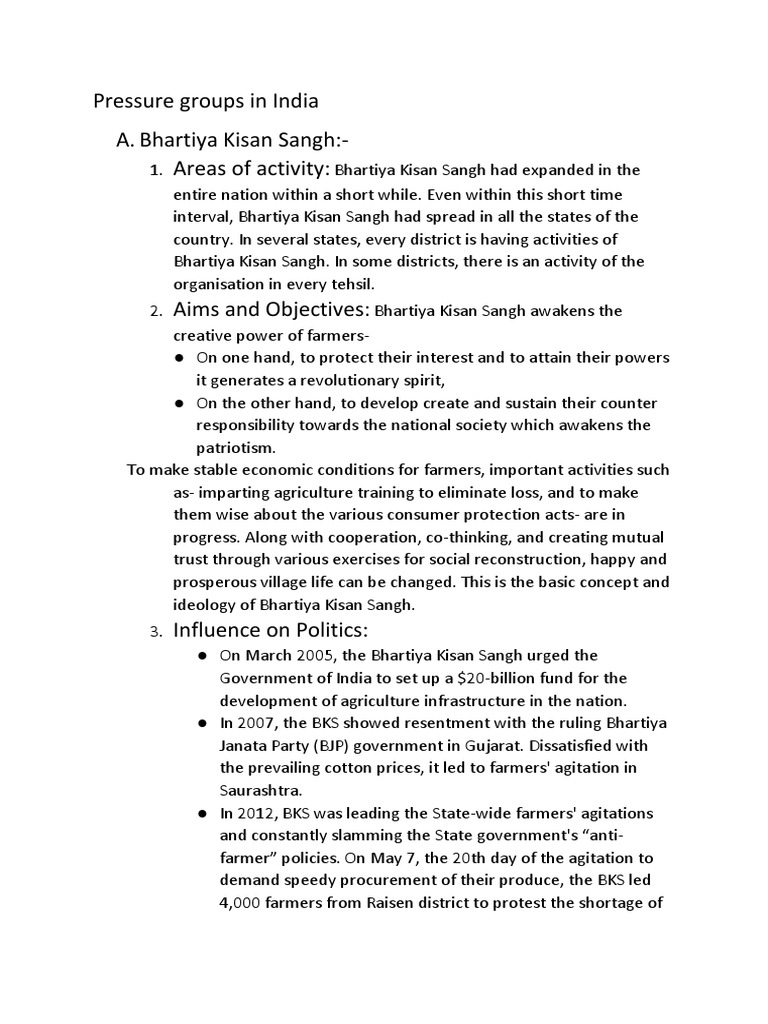 Pressure Groups in India | PDF | Sharia