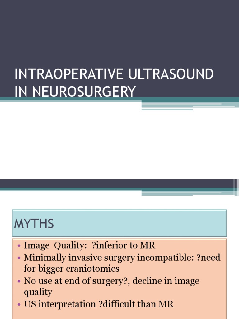 Intraoperative Ultrasound in Neurosurgery | PDF | Medical Ultrasound ...