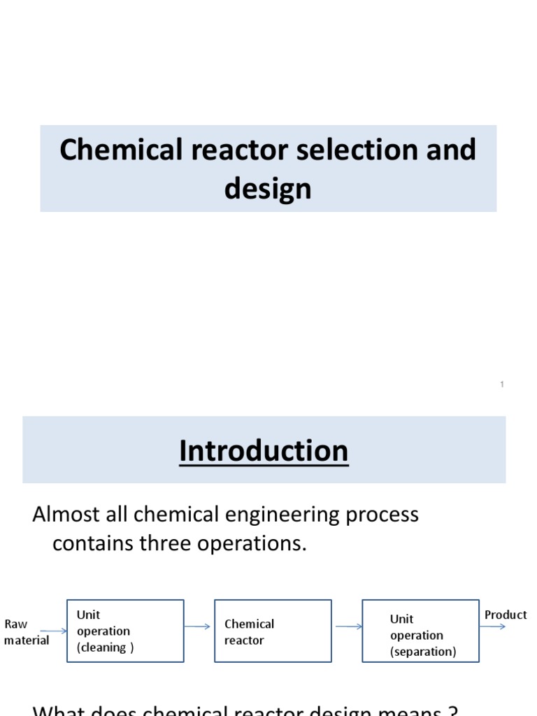 Chemical Reactor Design and Selection | PDF | Chemical Reactor ...