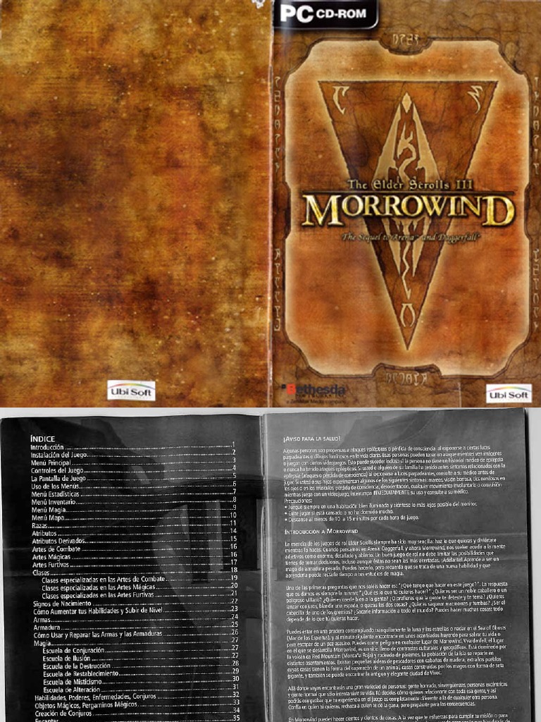 Morrowind Manual en Español PDF | PDF