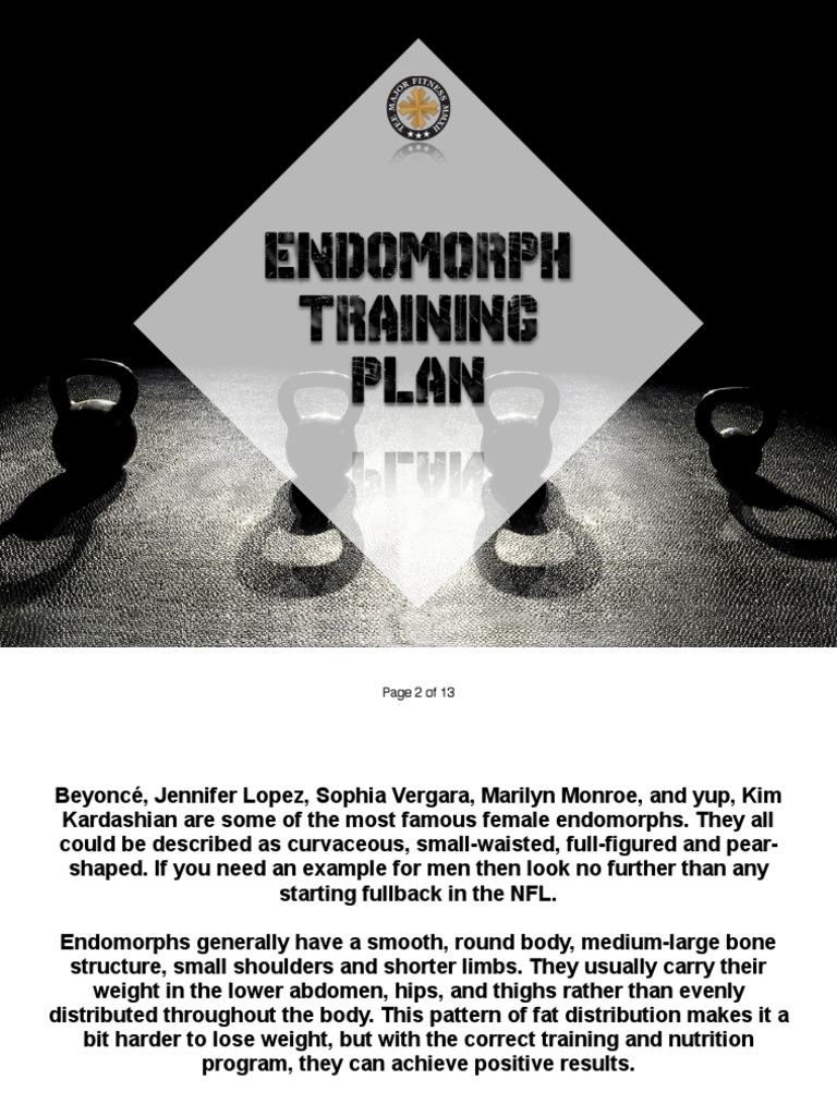 Endomorph Training Plan | PDF | Carbohydrates | Dieting