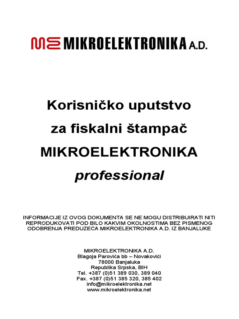 Korisnicko Uputstvo Za Me Professional PDF | PDF