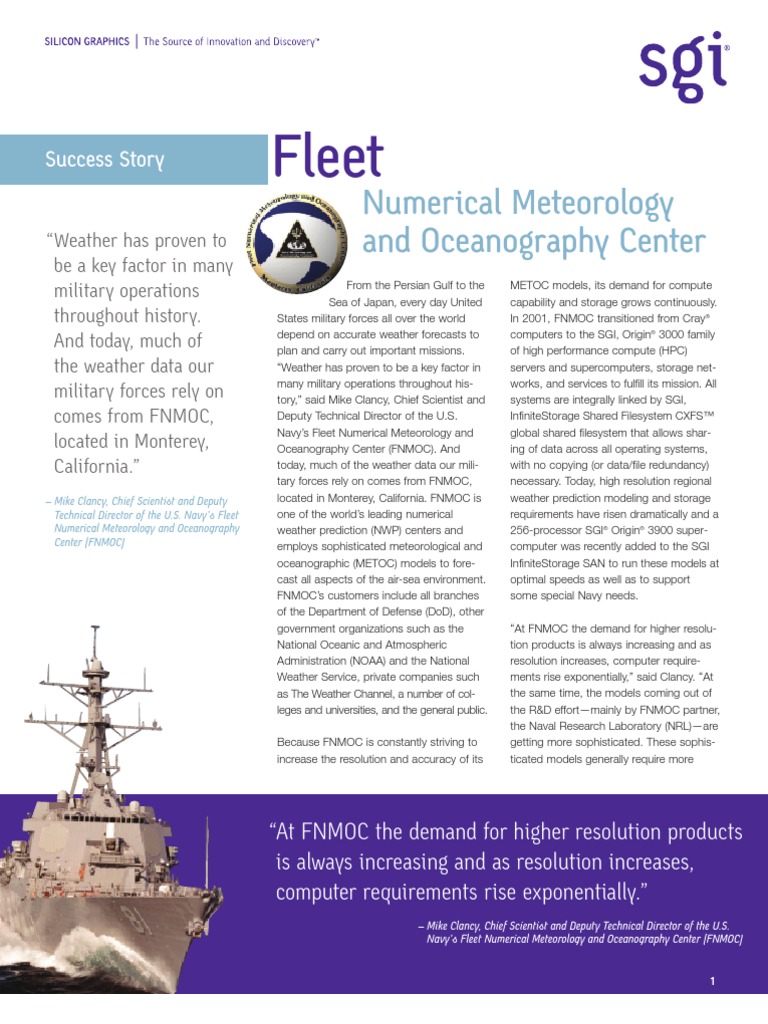 US Navy Fleet Numerical Article | PDF | Computer Data Storage | Meteorology