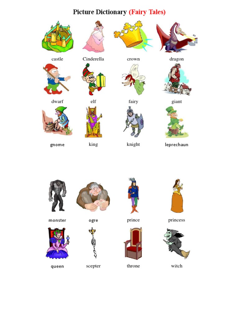 Fairy Tale Character Picture Dictionary | PDF | Young Adult