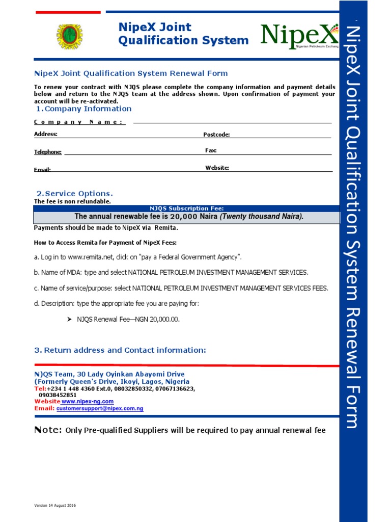 NJQS Renewal Form v13 | PDF
