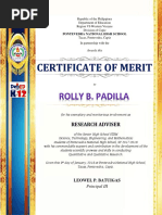 Certificate of Appreciation-Panelist | PDF | Wellness