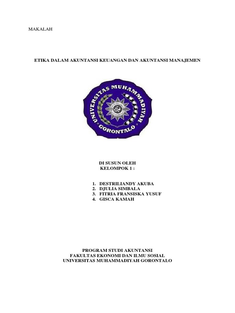 Etika Akuntansi Manajemen dan Profesi | PDF | Bisnis | Pengelolaan Keuangan & Uang