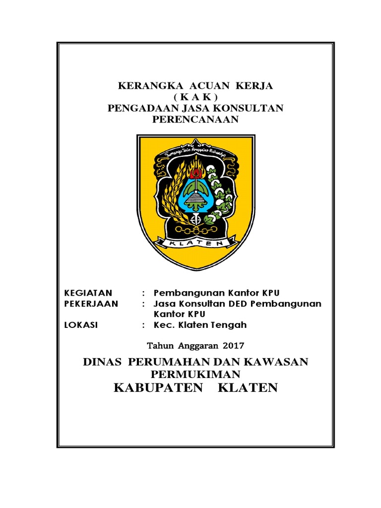 KAK DED Pembangunan Kantor KPU | PDF | Seni | Teknologi & Rekayasa