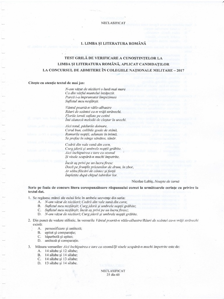 Subiecte Brosura PDF | PDF