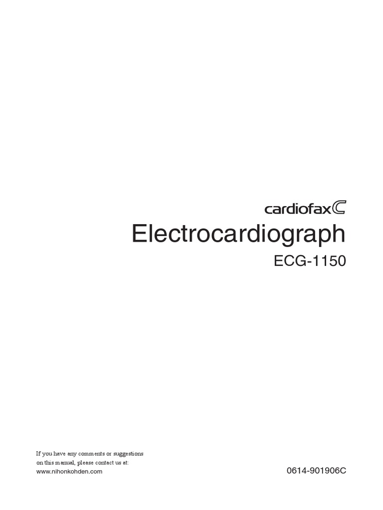ECG-1150 User Manual PDF | PDF | Electromagnetic Compatibility ...
