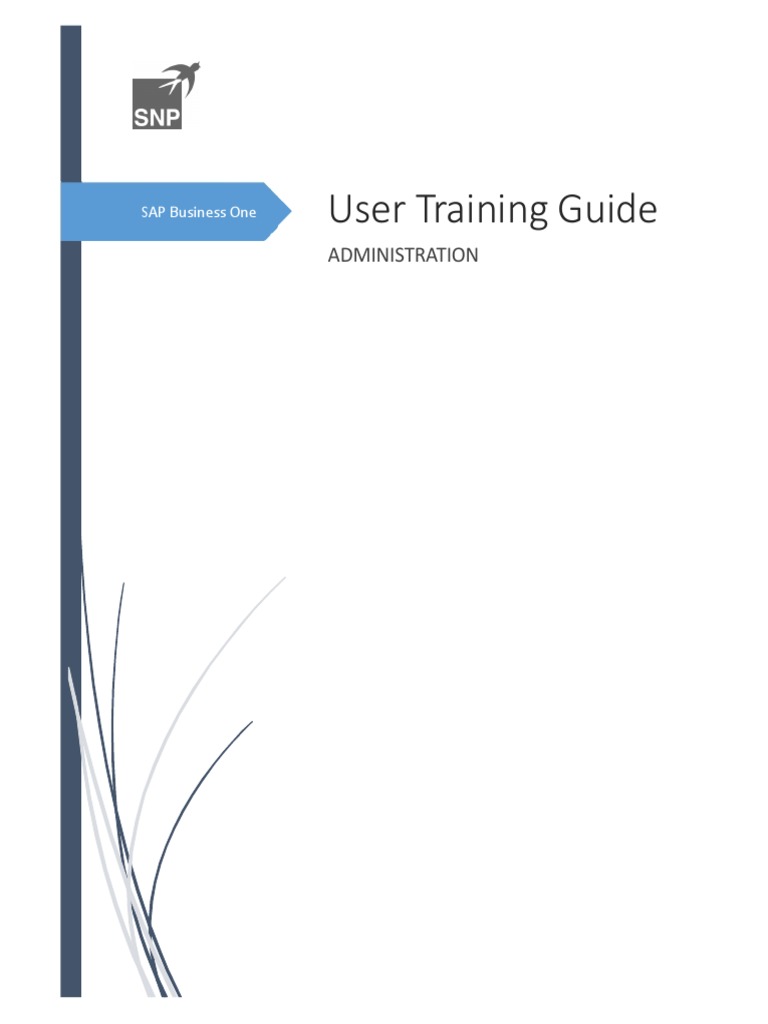 SAP B1 Admin Training Guide | PDF | Exchange Rate | Superuser