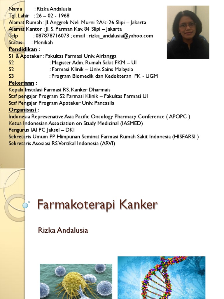 Farmakoterapi Kanker (Bu Rizka) PDF | PDF