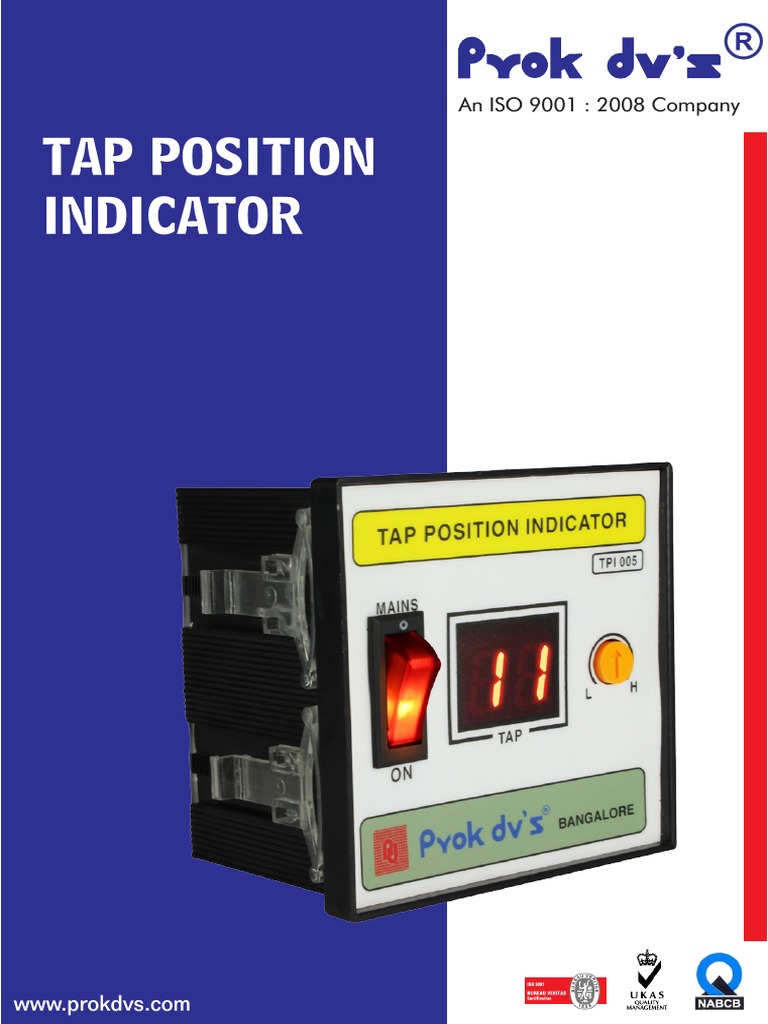 Tap Position Indicator | PDF | Transformer | Electrical Resistance And Conductance