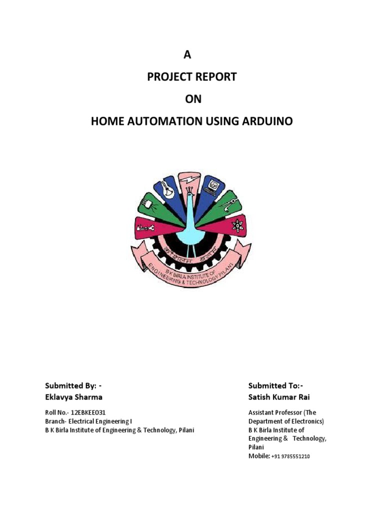 A Project Report On Home Automation Using Arduino | PDF | Rectifier ...