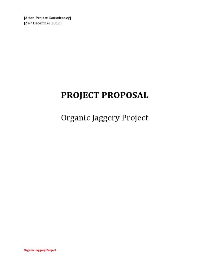 Project Proposal | PDF | Sugarcane | Factory