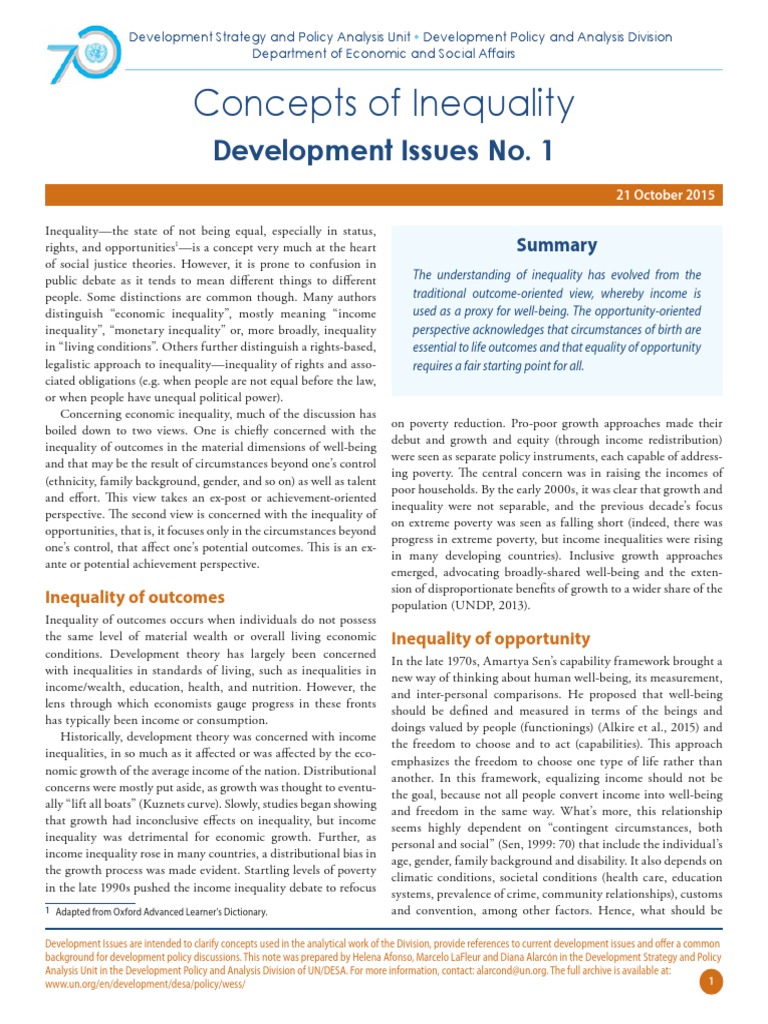 Concepts of Inequality | PDF | Development Economics | Economic Inequality