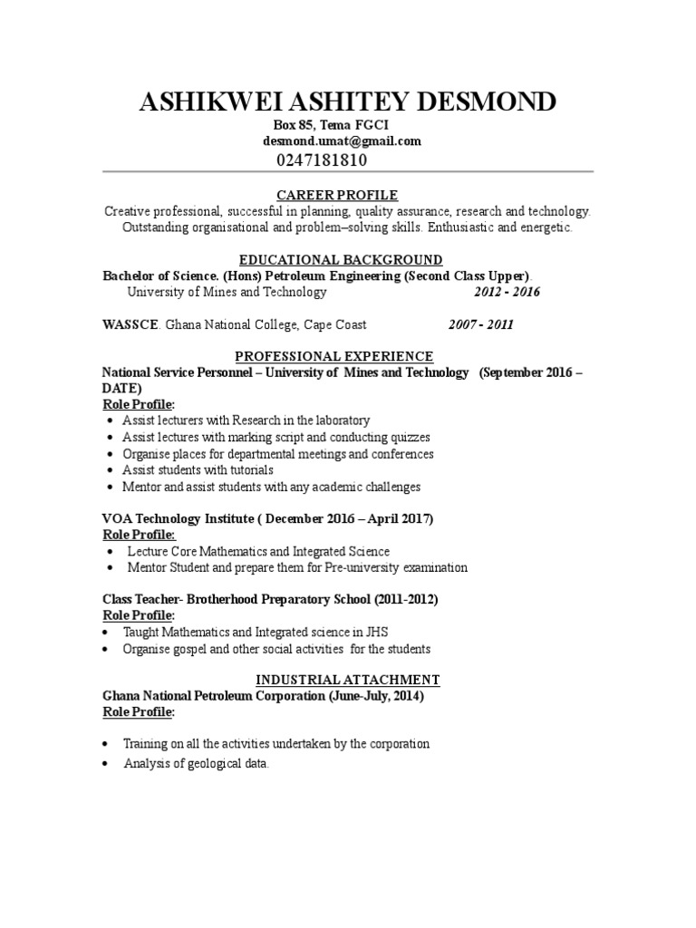 CV Sample | PDF | Learning | Behavior Modification