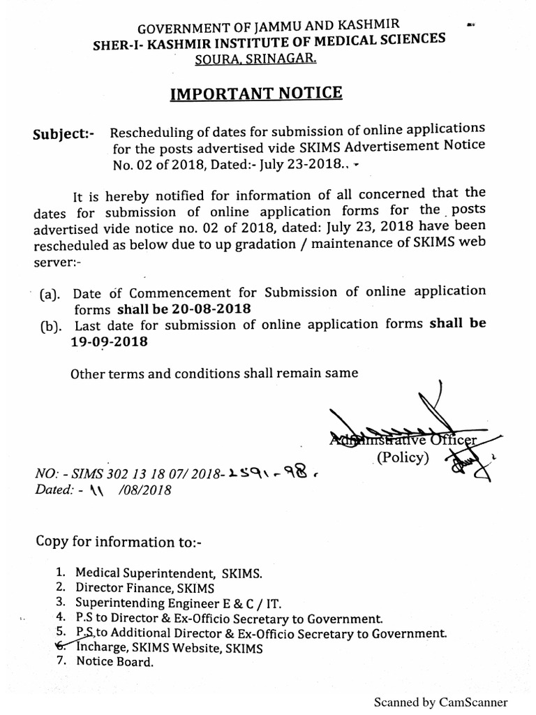 Important Notice 11-08-2018 | PDF