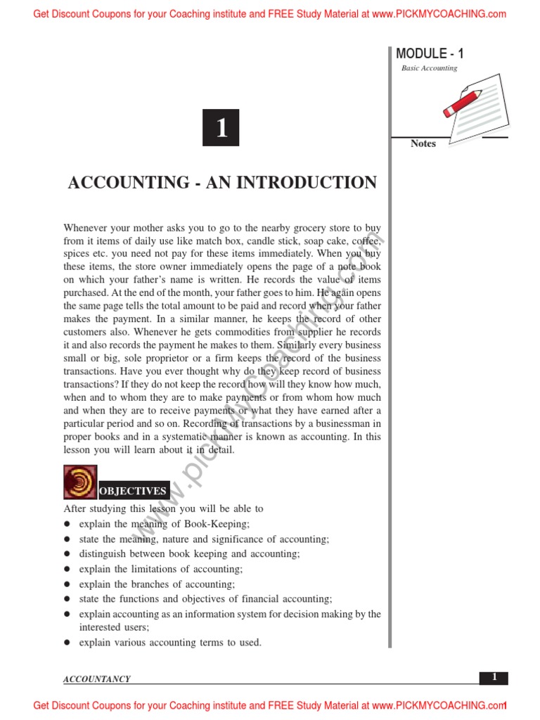 1 Accounting Introduction | PDF | Expense | Revenue