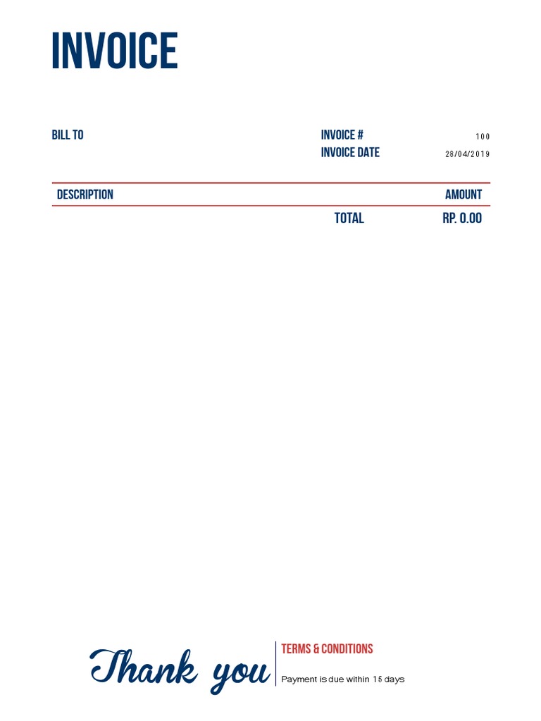 Invoice: Thank You | PDF | Services (Economics) | Accounting
