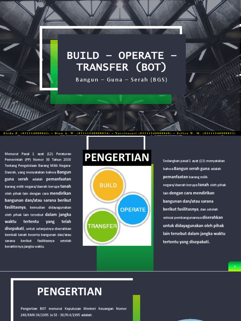 Build - Operate - Transfer (Bot) | PDF