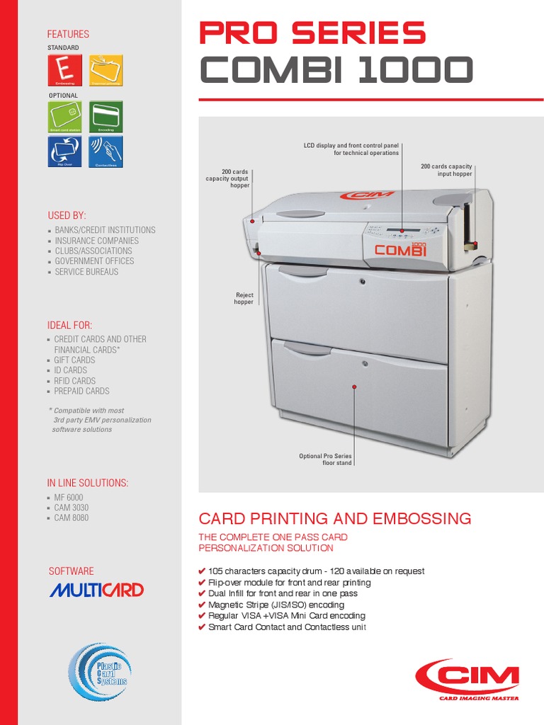 Combi 1000 Eng 18 - 17265 | PDF | Smart Card | Computer Hardware