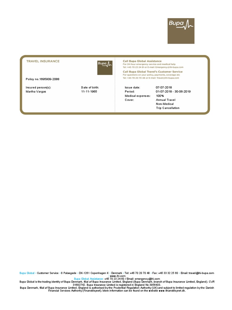 Bupa Global - Bupa Global Assistance | PDF