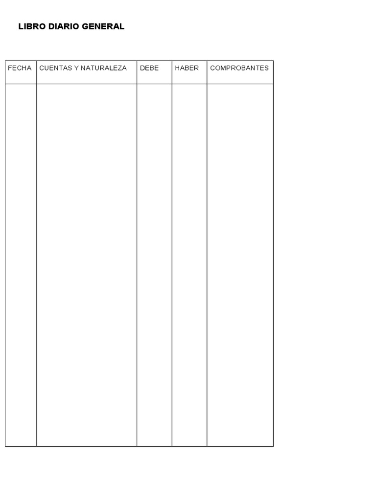 Formato de Libro Diario General | PDF | Salud y bienestar | Religión y ...