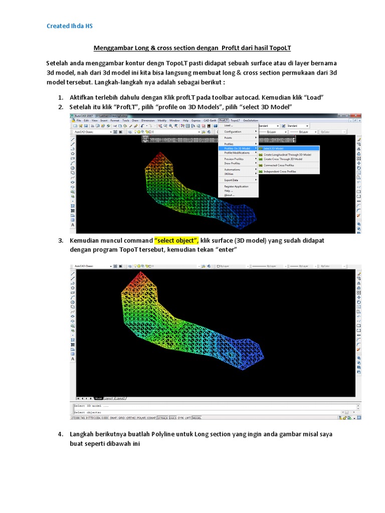 04.menggambar Cross Section Dengan ProfLt Dari Hasil TopoLT | PDF