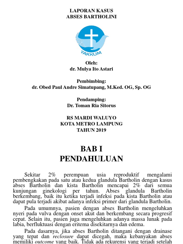 Penanganan Abses Bartholini pada Remaja | PDF