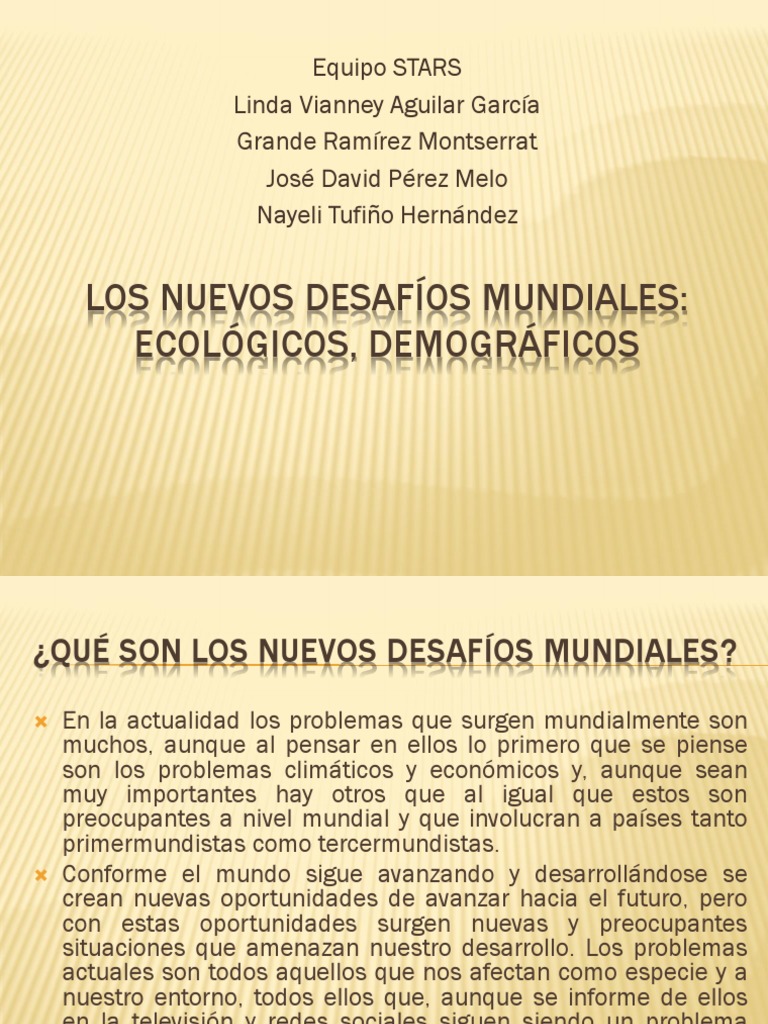 STARS &J Los Nuevos Desafíos Mundiales | PDF | Tierra | Población