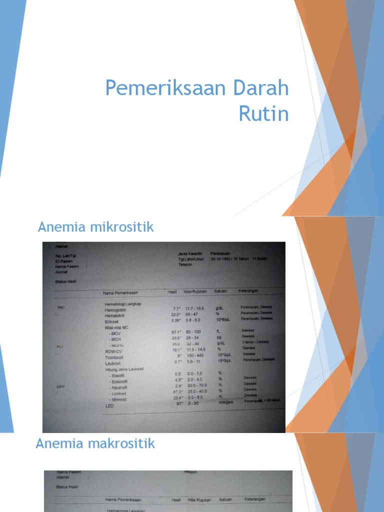 Pemeriksaan Darah Rutin | PDF