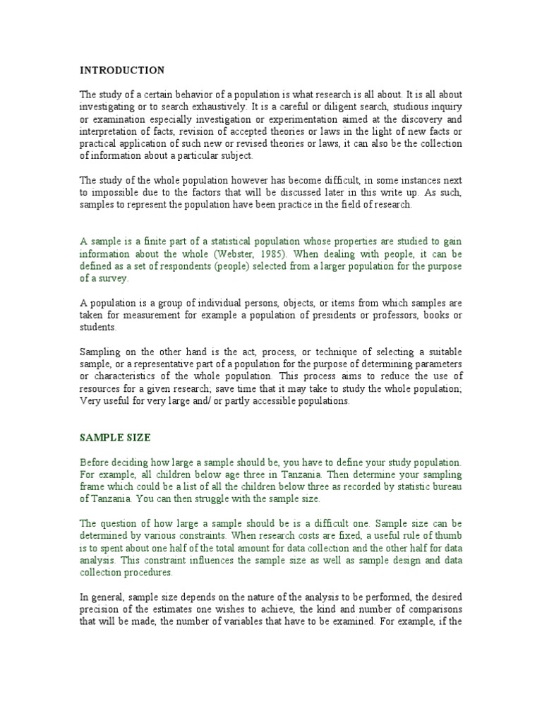 Sampling Assignment | PDF | Sampling (Statistics) | Experiment