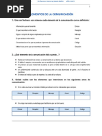 Prueba Elementos de La Comunicacion | PDF