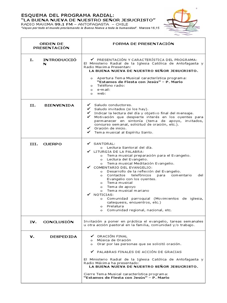 Estructura Programa Radial | PDF | Radio | Oración