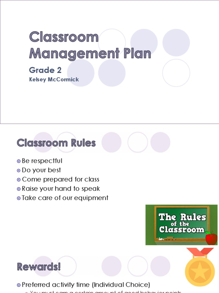Classroom Managment Plan 2 | PDF