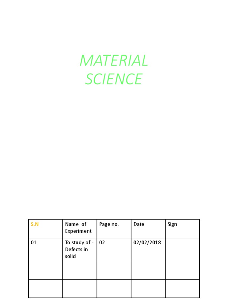 Material Science | PDF