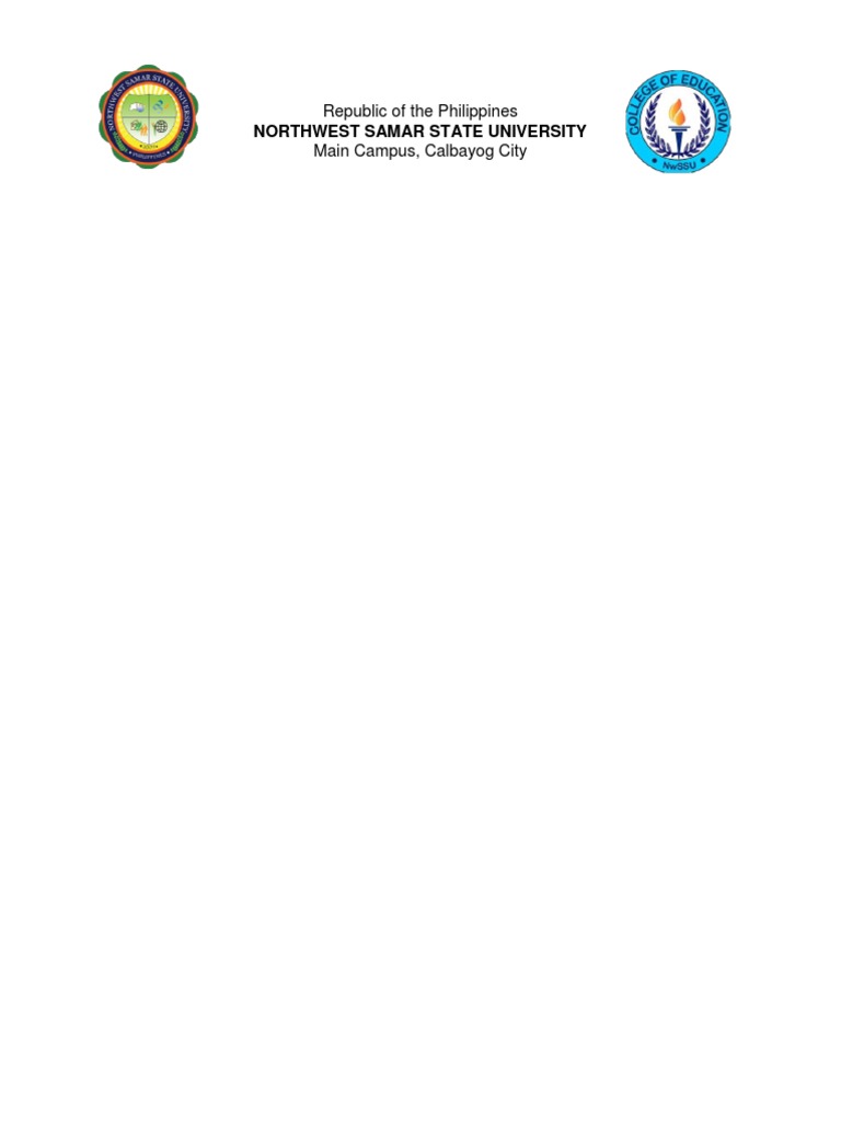 Northwest Samar State University: Republic of The Philippines Main ...