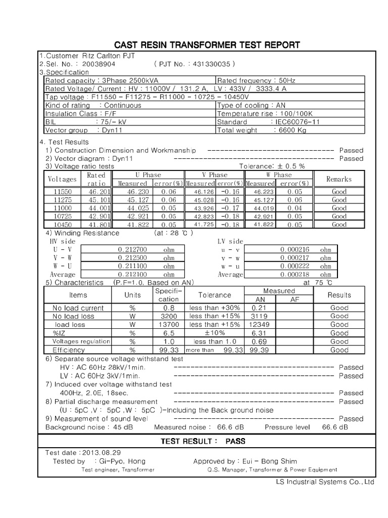 Genset FAT | PDF | Transformer | Power (Physics)