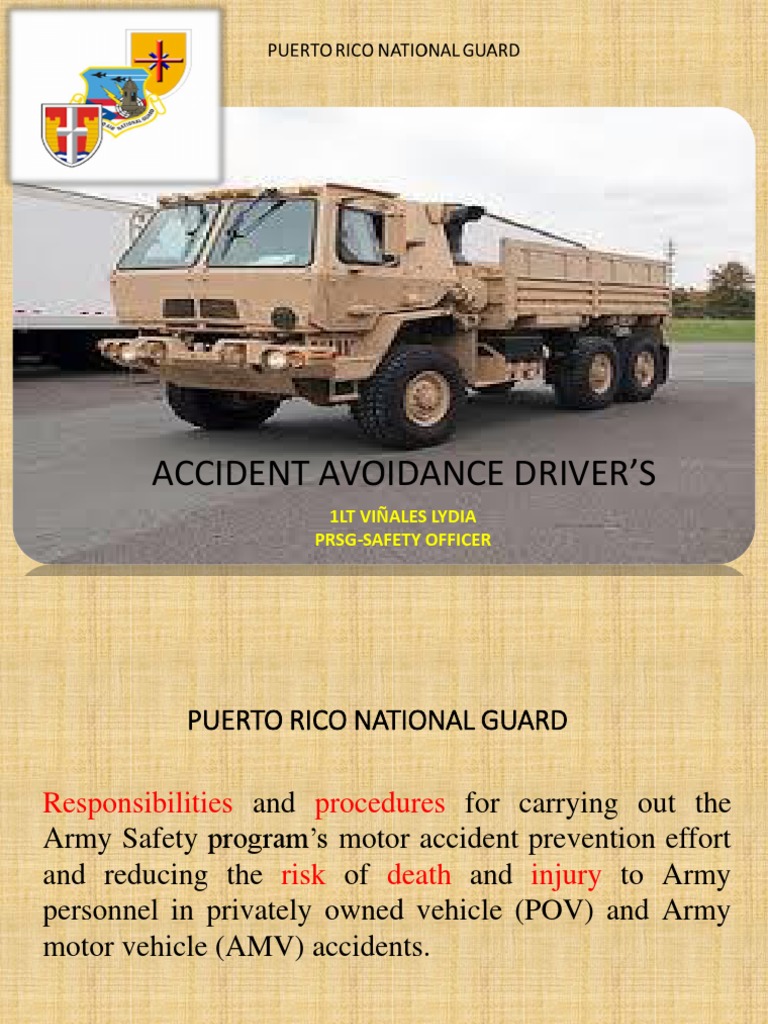 Army Accident Avoidance Training Guide | PDF | Traffic Collision | Vehicles