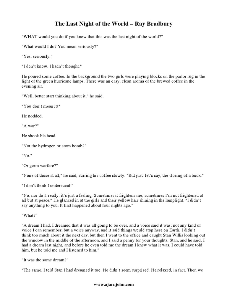 Last Night of The World Original