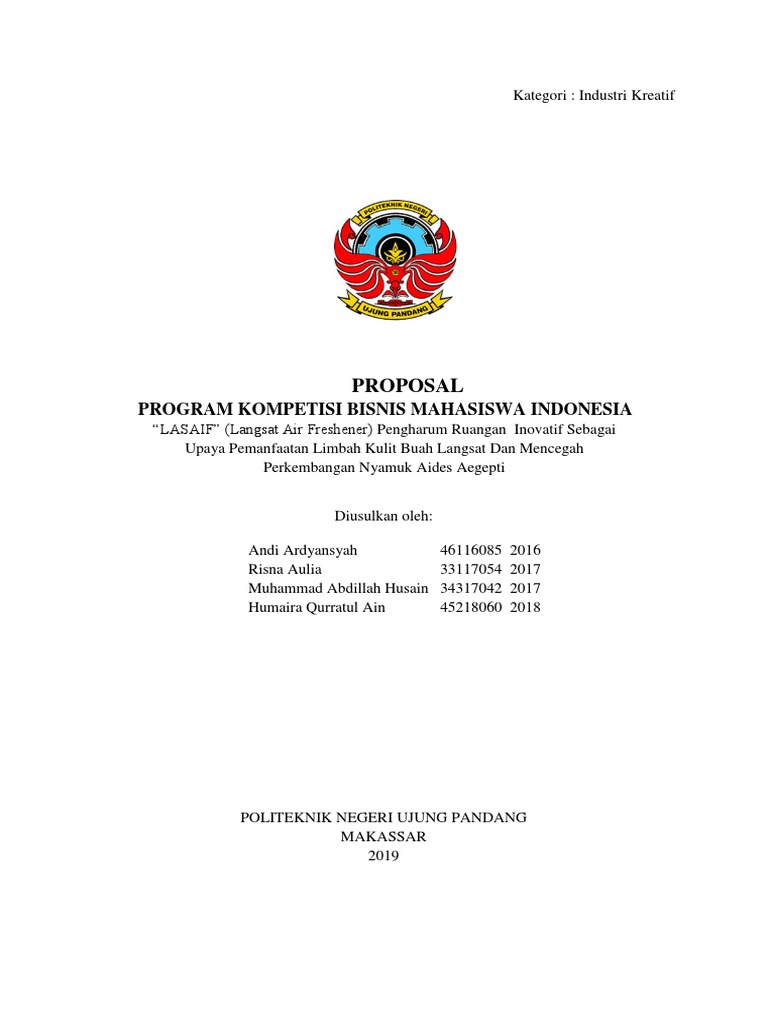 Proposal KBMI Lasaif | PDF | Bisnis