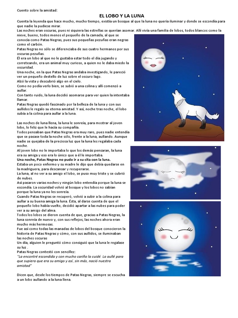 Comprensión Lectora La Amistad | PDF | Luna | Ocio