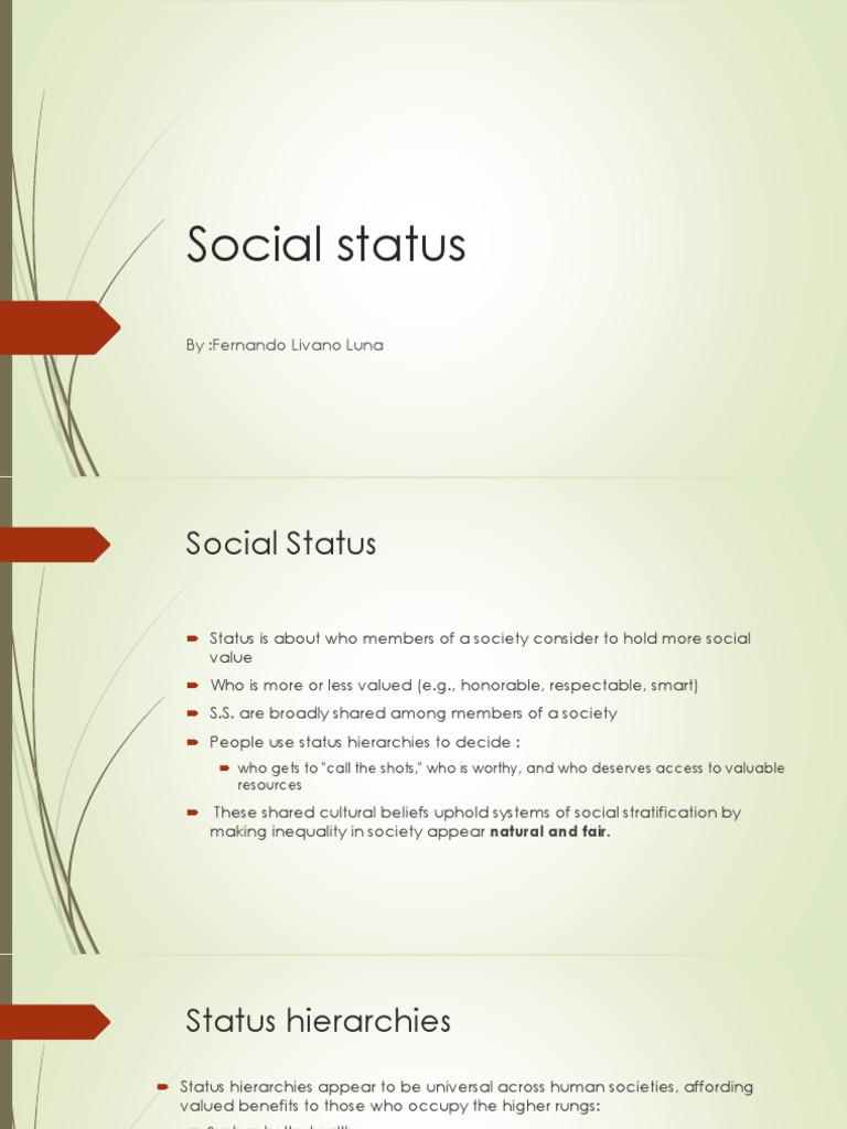 Understanding Social Status Hierarchies | PDF | Science & Mathematics