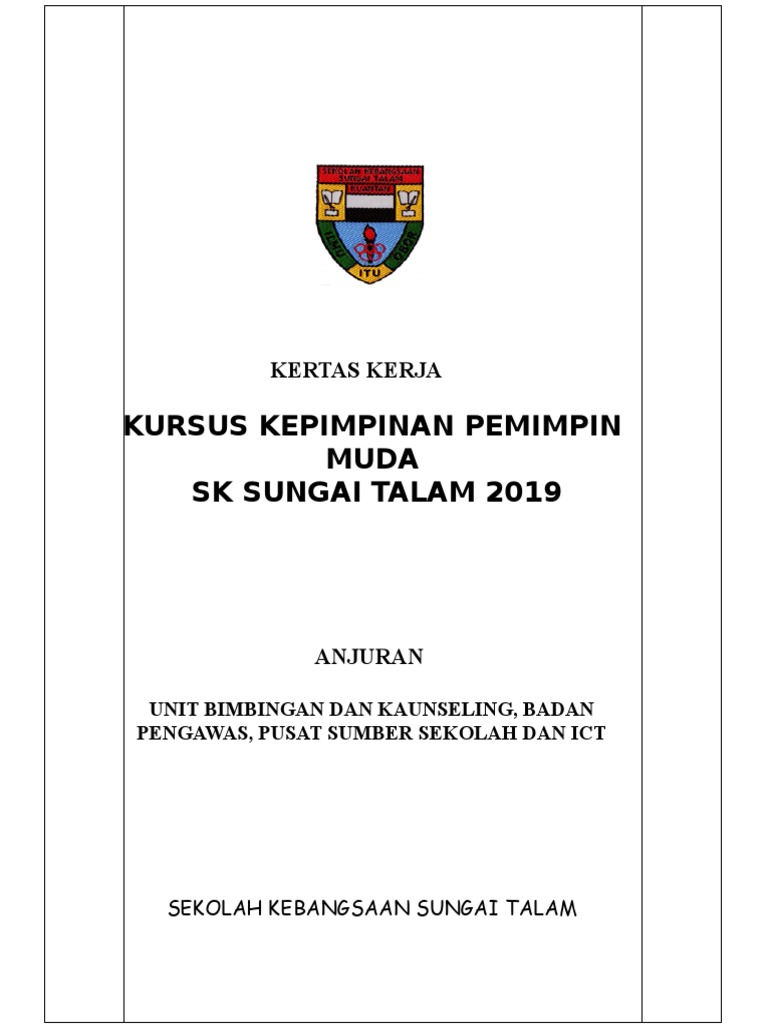 Kertas Kerja Kursus Kepimpinan | PDF