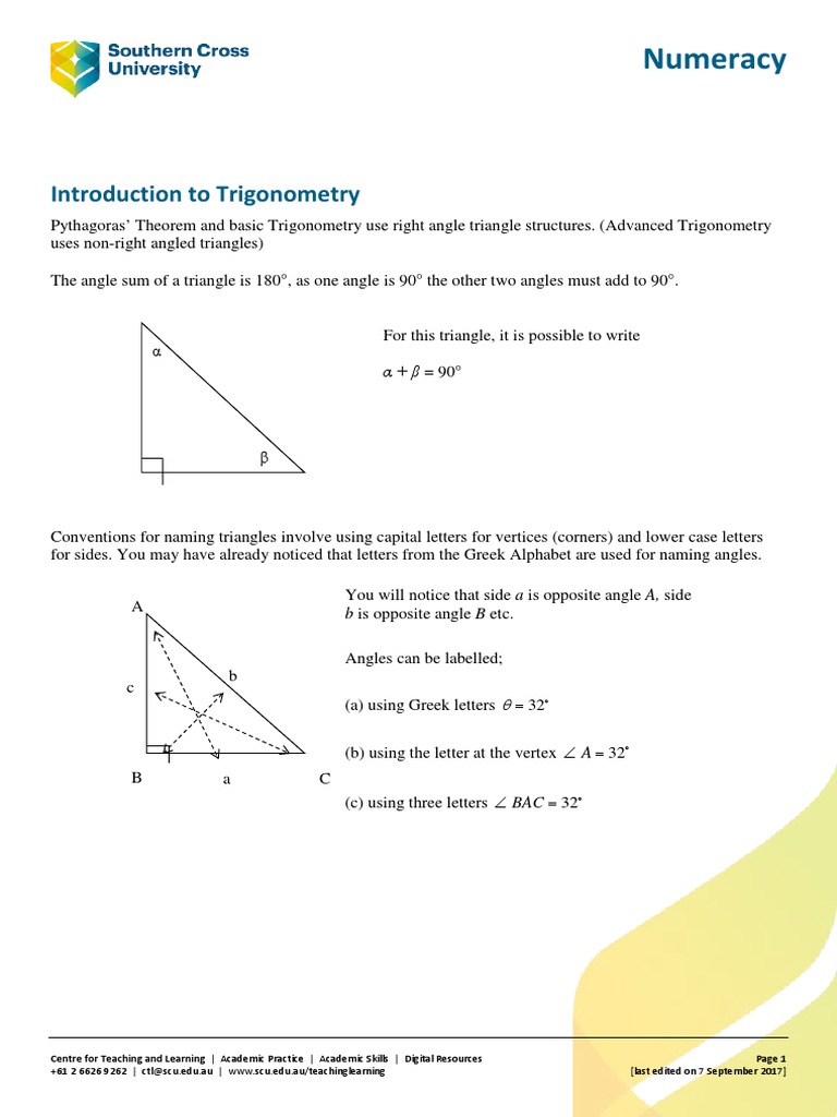 An Introduction to Trigonometry: Using Right-Angle Triangles to Solve ...